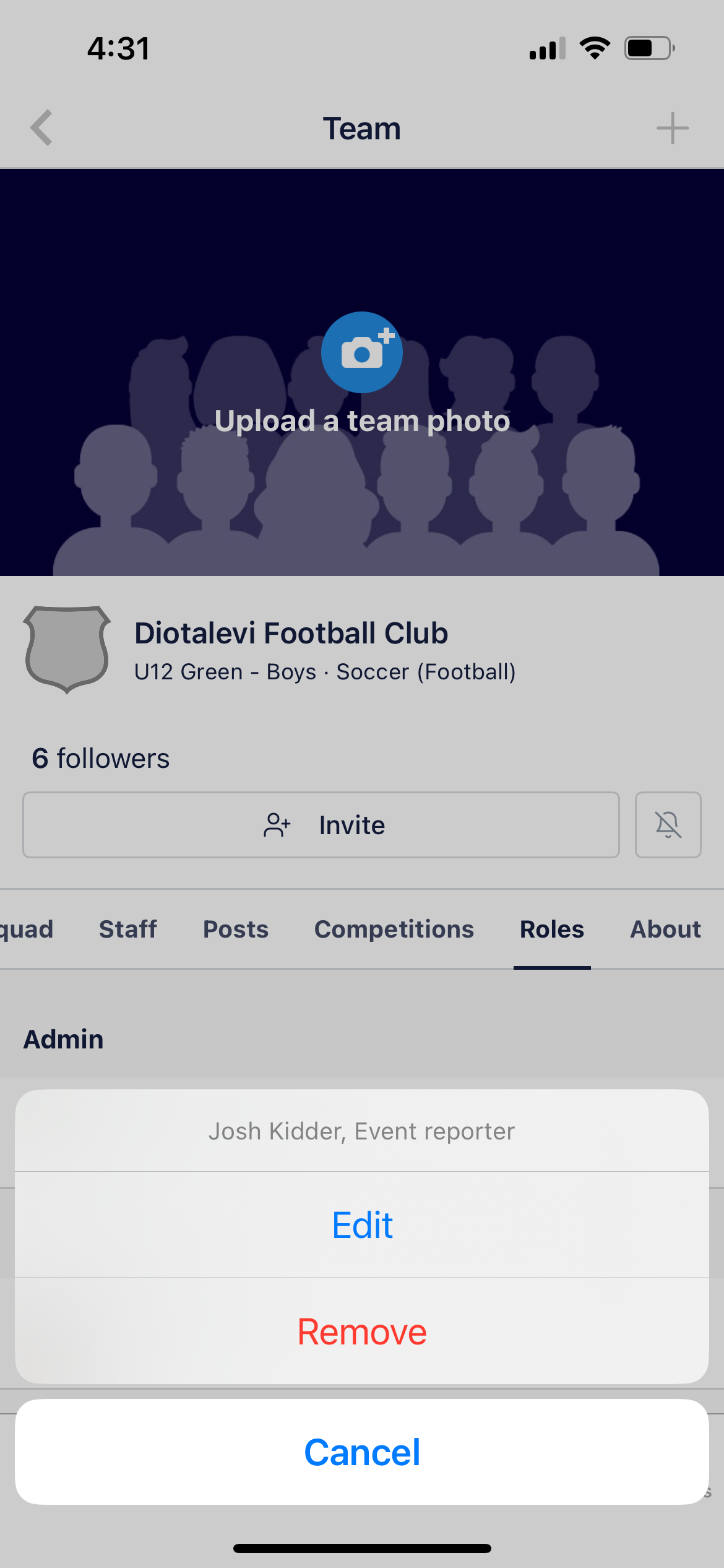 Add and Remove Team Reporters - GotSport Live