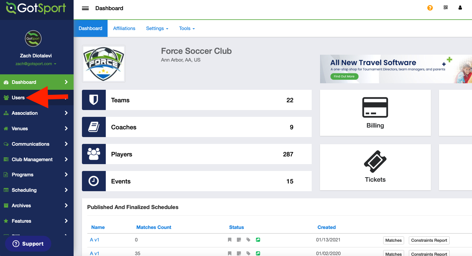 US Club Soccer: As a Club Admin - How to Add/Edit a Title of a User