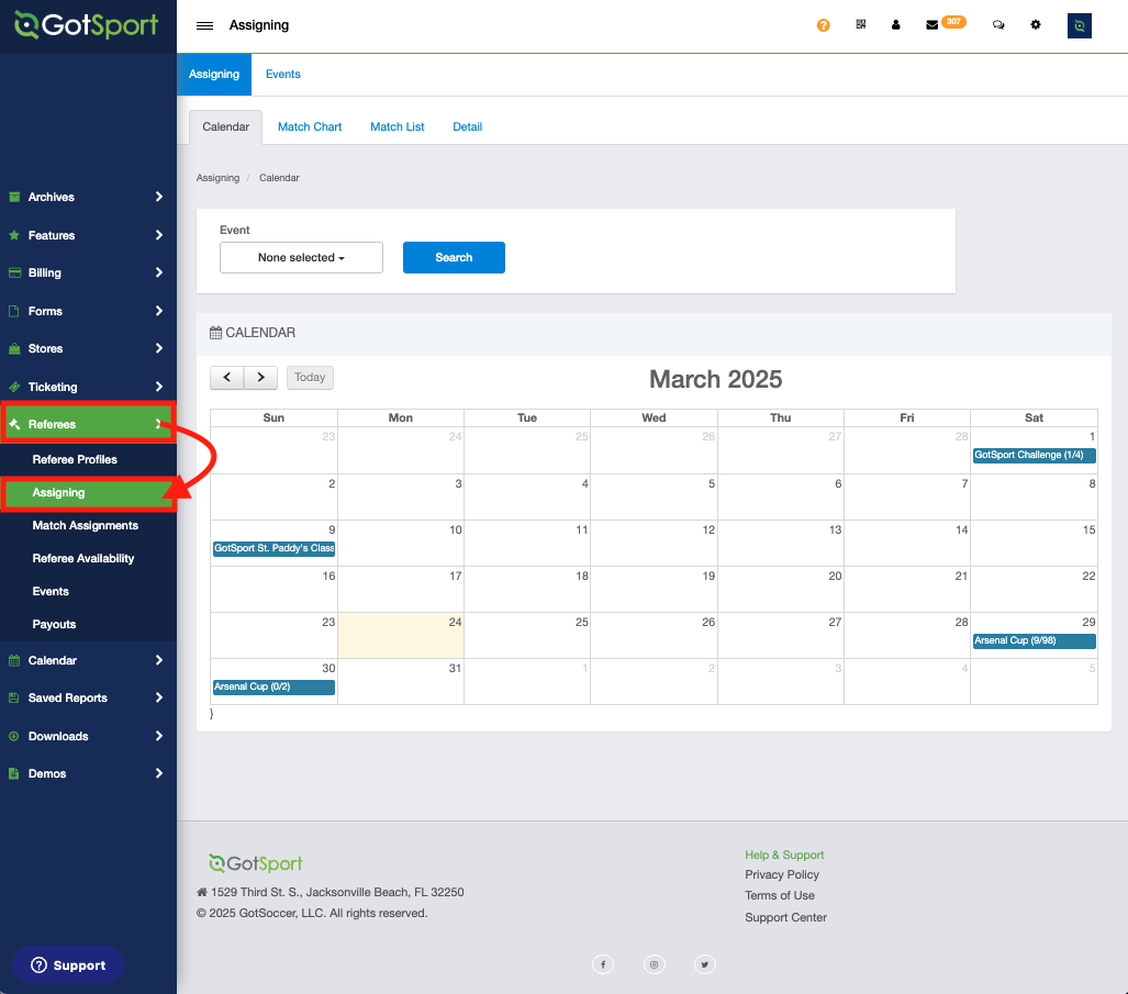 Assignors - Requesting Access to an Event